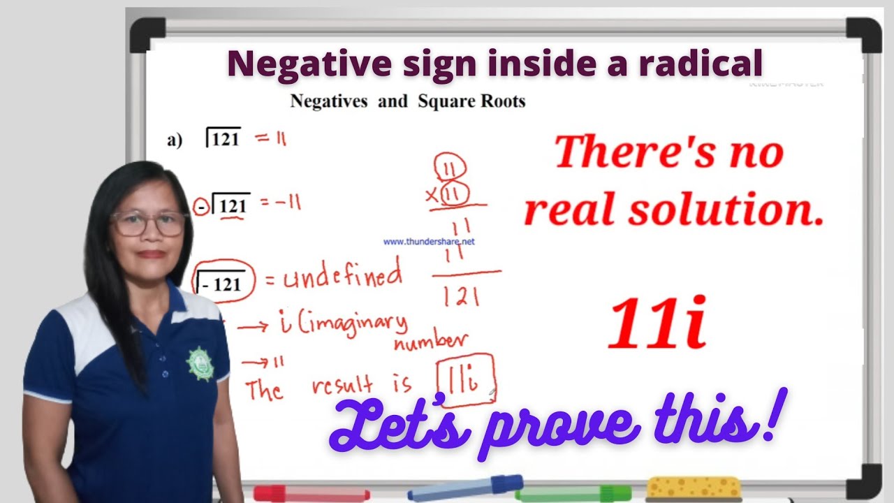 HOW TO DETERMINE THE REAL SOLUTION INSIDE A RADICAL || NEGATIVE ...