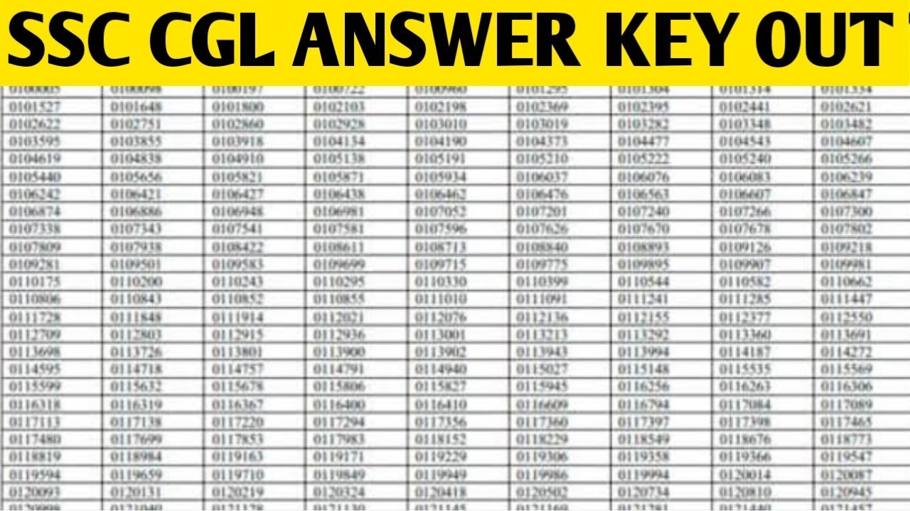 SSC CGL answer key 2022 | SSC CGL answer key 2022 kab aayega | SSC CGL ...