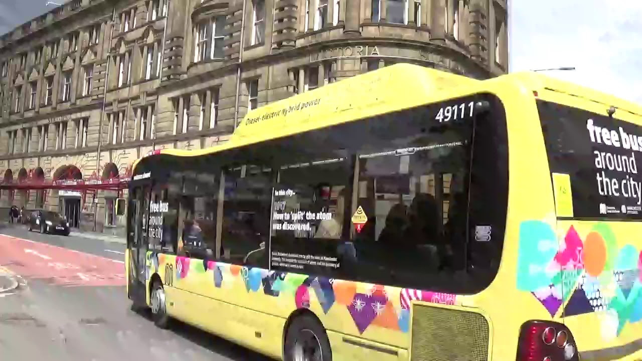 Manchester Free Bus ENGLAND UK Transport And Travel - YouTube