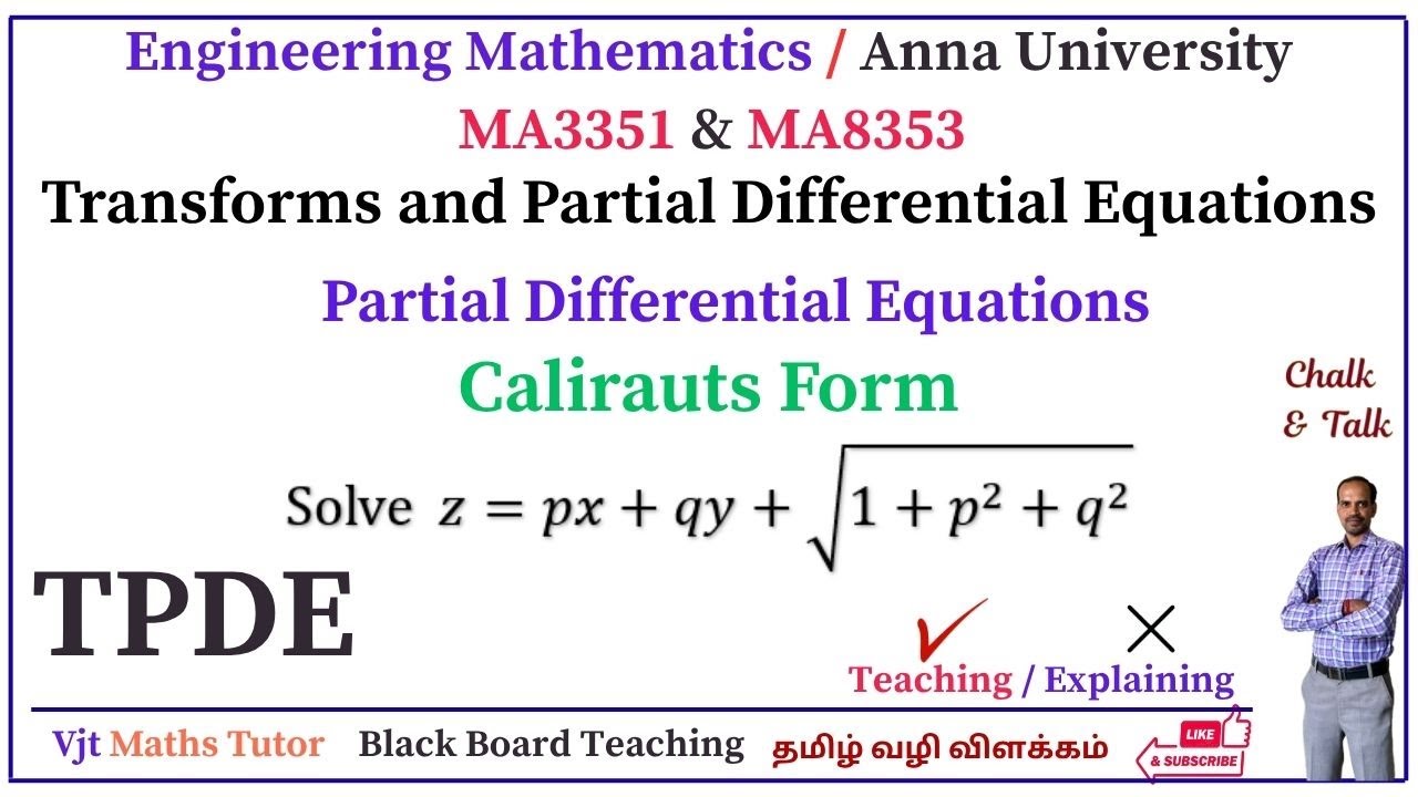 Clairauts form | PDE | Types | Transforms & Partial Differential ...