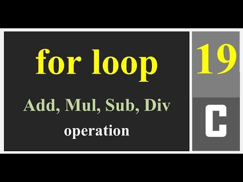 for loop Addition, Multiplication, Subtraction and Division operation ...