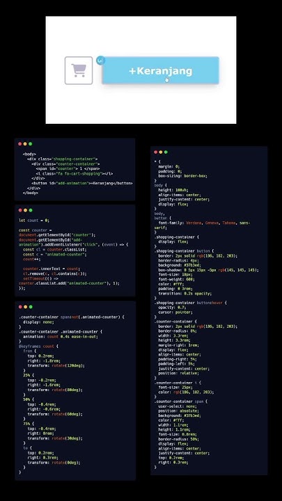 Animasi tambah ke keranjang dengan html, css dan javascript #coding #programming #tutorial - YouTube