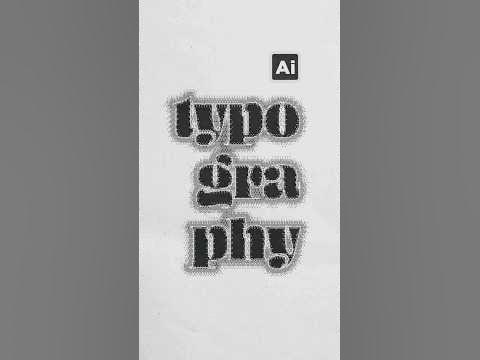 Bitmap Text Effect in Adobe Illustrator #adobeillustrator #texteffect # ...