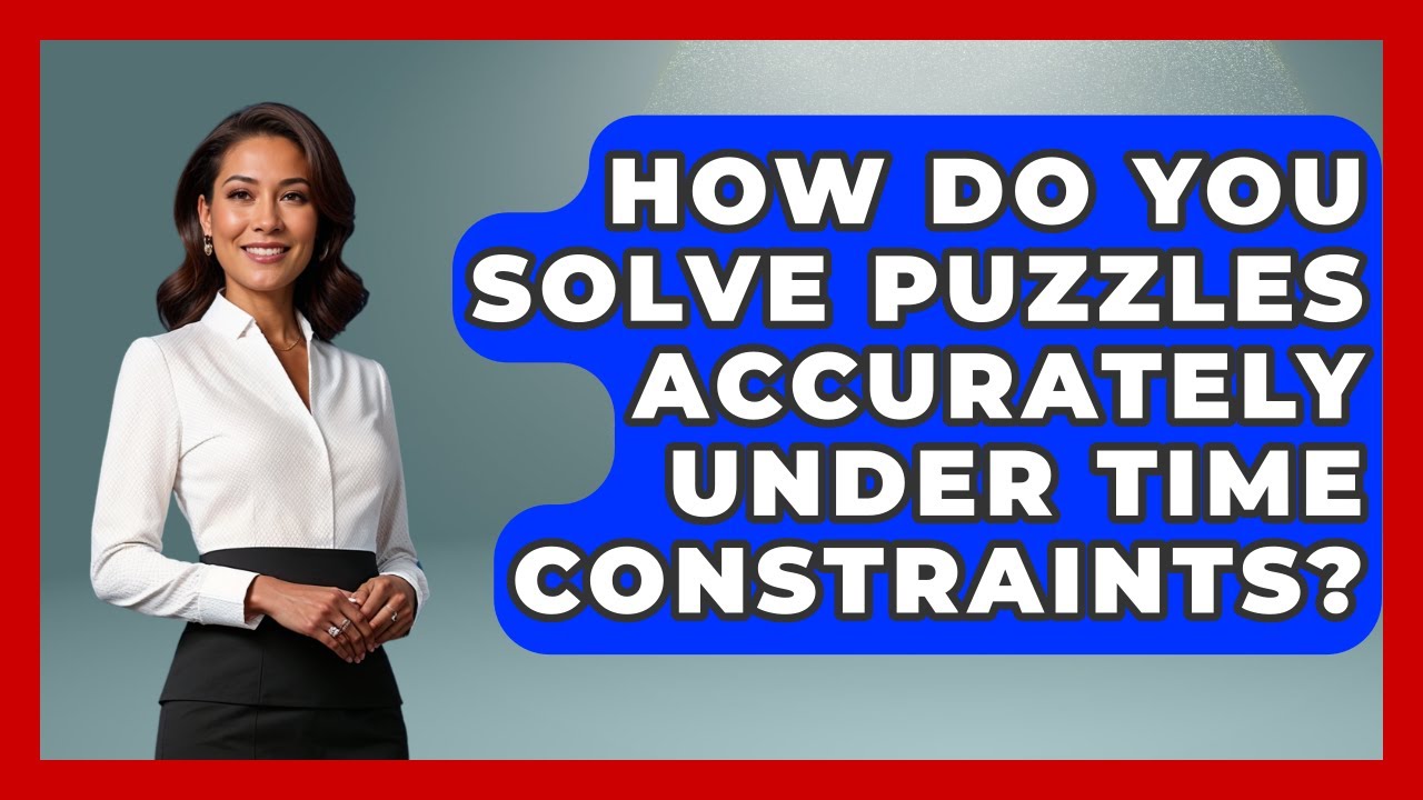 How Do You Solve Puzzles Accurately Under Time Constraints? - The Chess ...