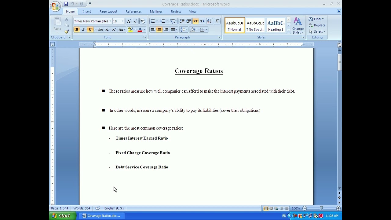 42-Coverage Ratios Overview نسب التغطية - YouTube