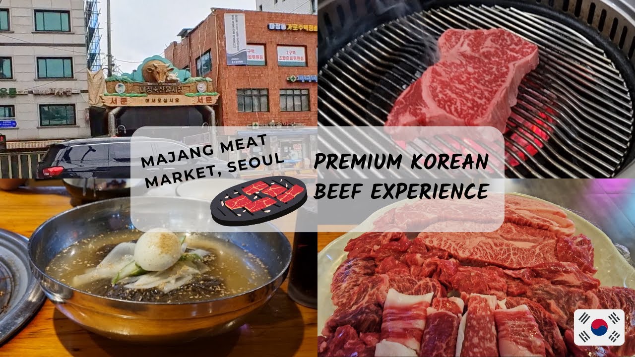 Seoul, South Korea (Trying out 2 ways of buying Korean beef in Majang ...