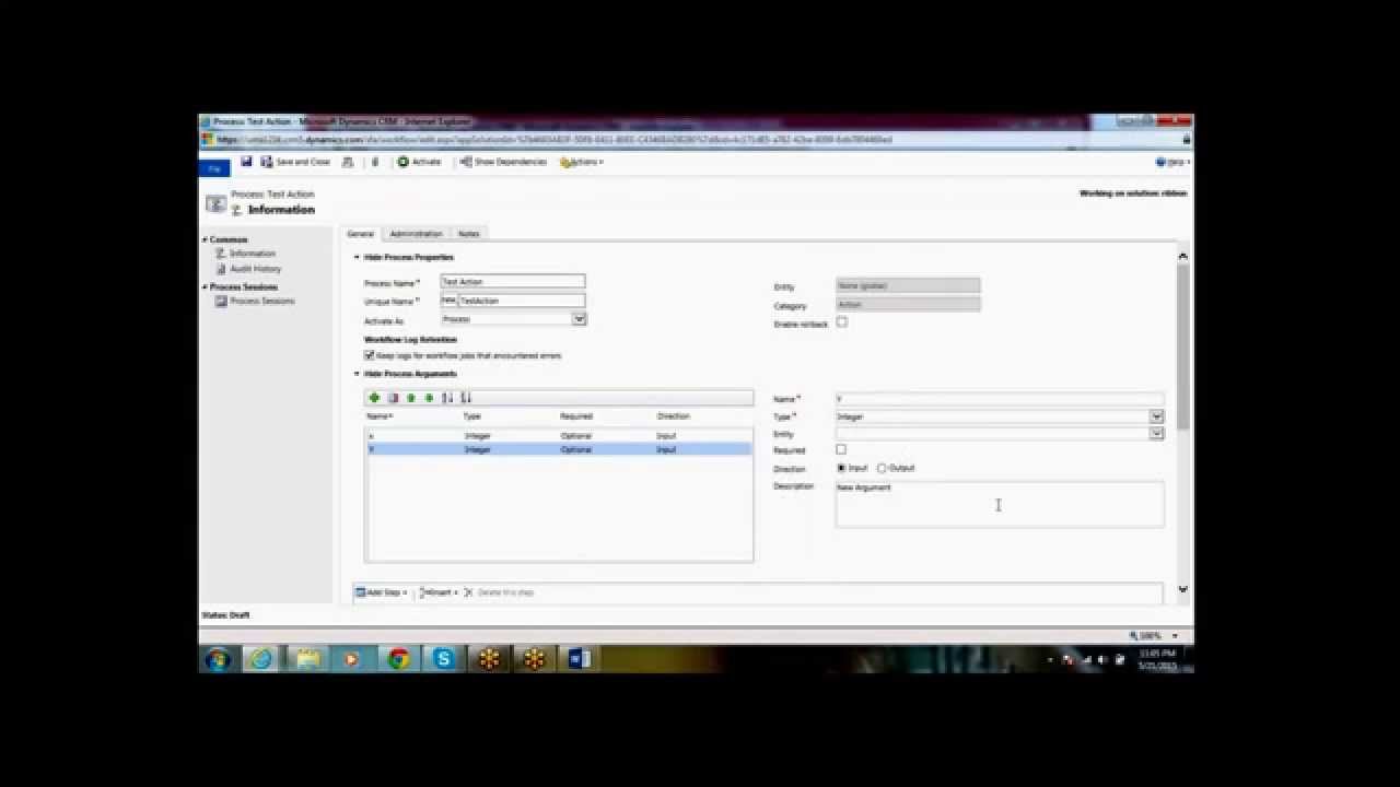 What is the Actions In Ms CRM 2013 & 2015 Training Tutorial - YouTube