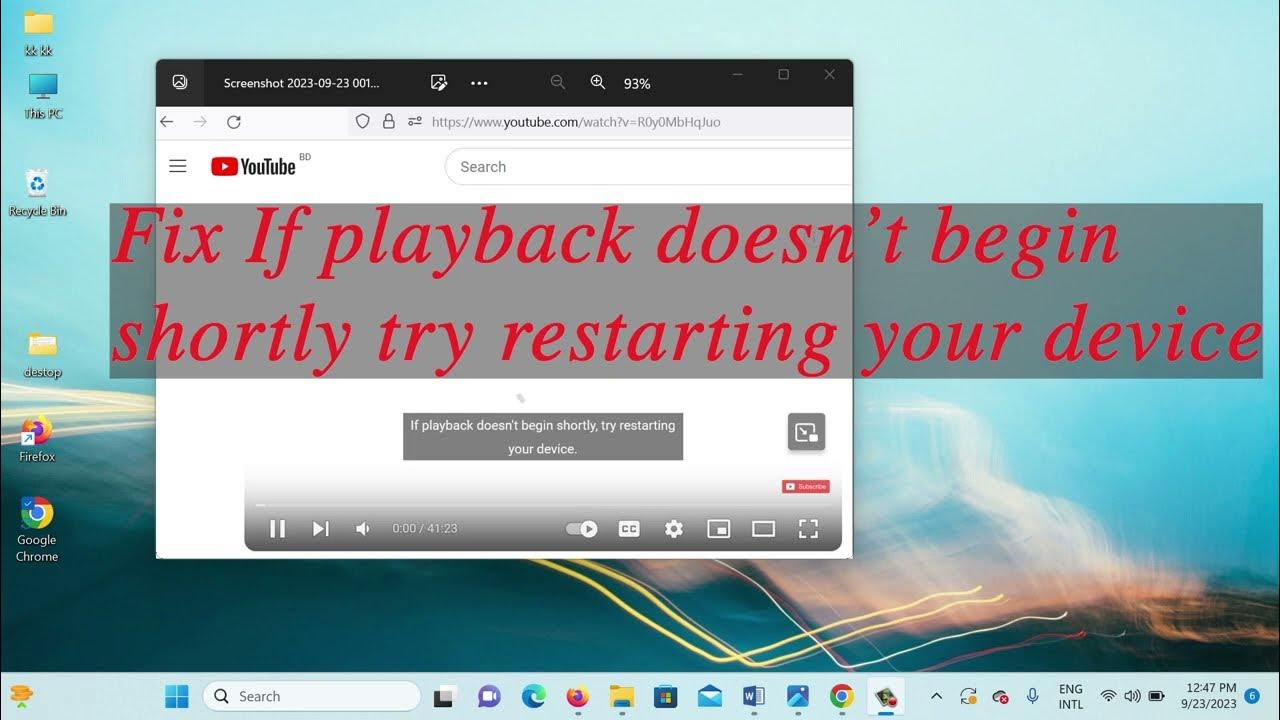 Fix If playback doesn’t begin shortly try restarting your device problem in youtube - YouTube