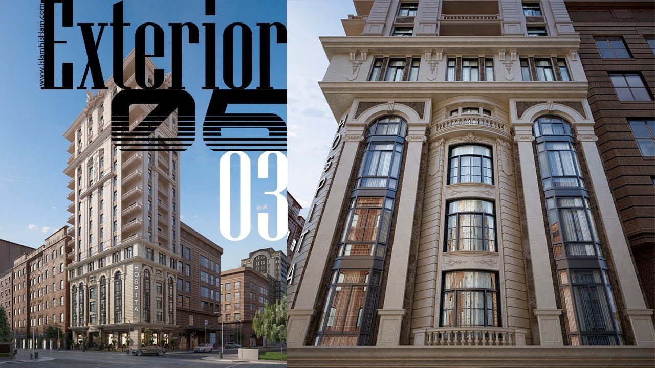 Workshop 006 Exterior DR MOHAMED SANAD EG 3D MAX V Ray part 03 4K - YouTube