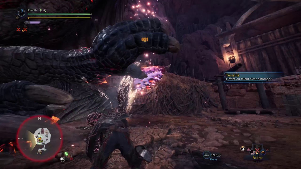 MHW bazelgeuse vulcan , grosse épée, 6m26 - YouTube