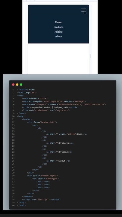 Responsive Navbar Using Html Css And Js Css Html Javascript Viral Responsivenavbar Youtube