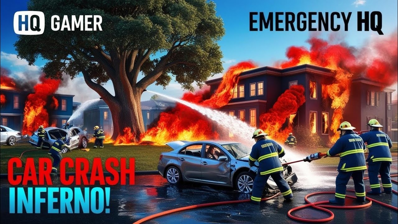 🔥🚒 Emergency HQ: Car Crash Inferno – Rescue the Trapped Driver Before ...