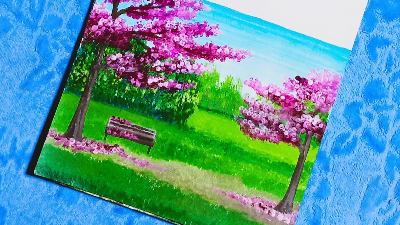 landscape painting/landscape painting tutorial/how to paint landscape ...