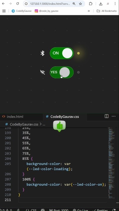 💡 Simple Switch with LED Indicator using HTML CSS JS #webdevelopment #coding #htmlcssjs #shorts ...
