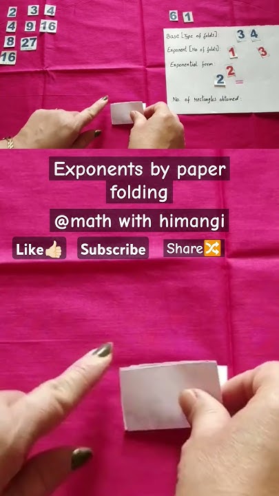 Math Lab Activity :Visualizing Exponents by paper folding. - YouTube