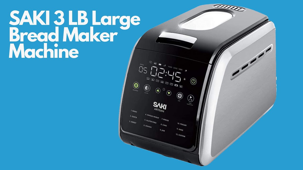 SAKI 3 LB Large Bread Maker Machine, 12-in-1 Programmable Large Bread ...