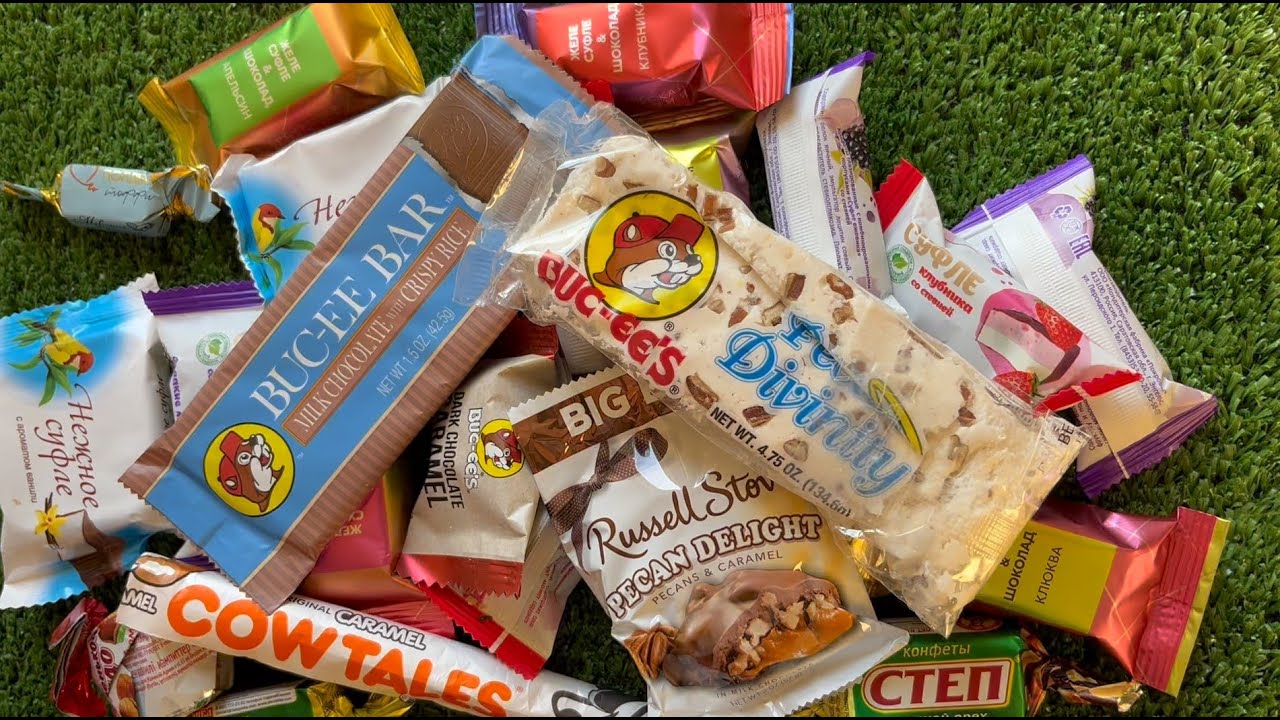 Lovely nougat, jelly and chocolate ASMR | Unpacking | Candy sound ...