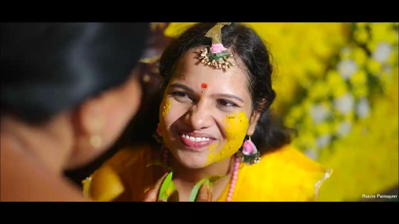 Chandu Ramya Haldi Mangala Snanam 4k Highlights - YouTube