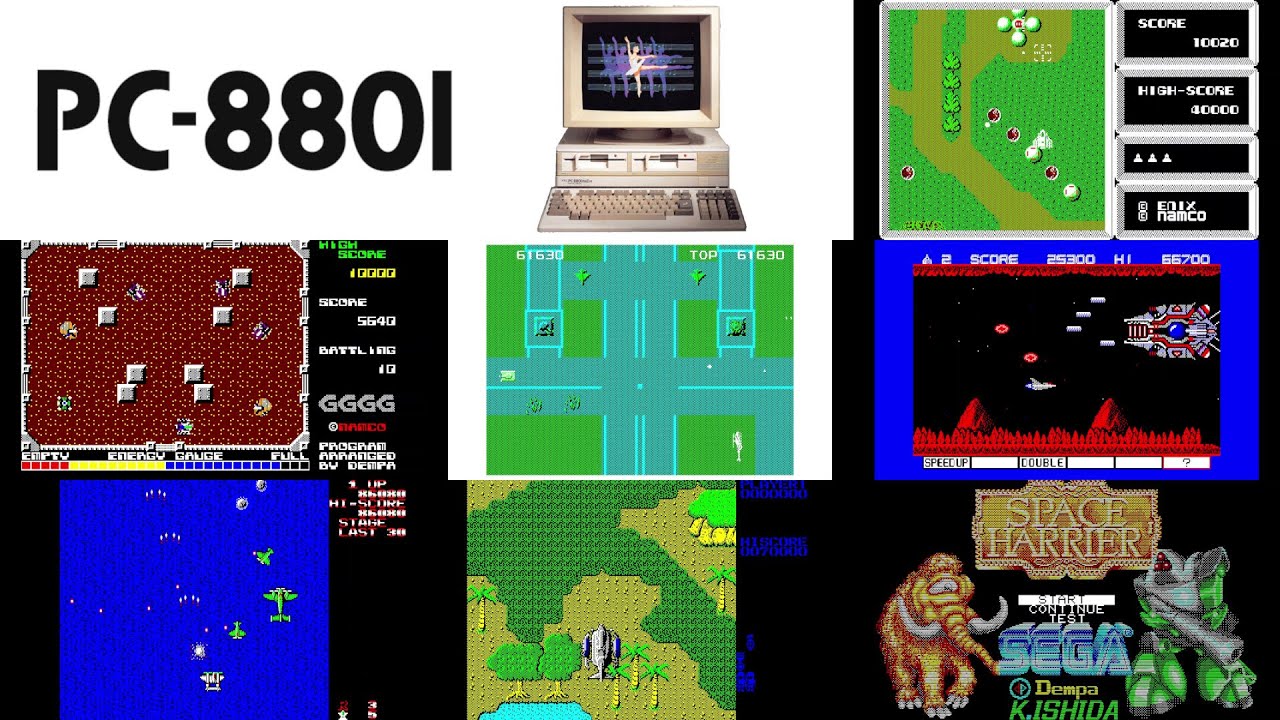 【PC-8801】で発売されたアーケードシューティングゲームの移植作 - YouTube