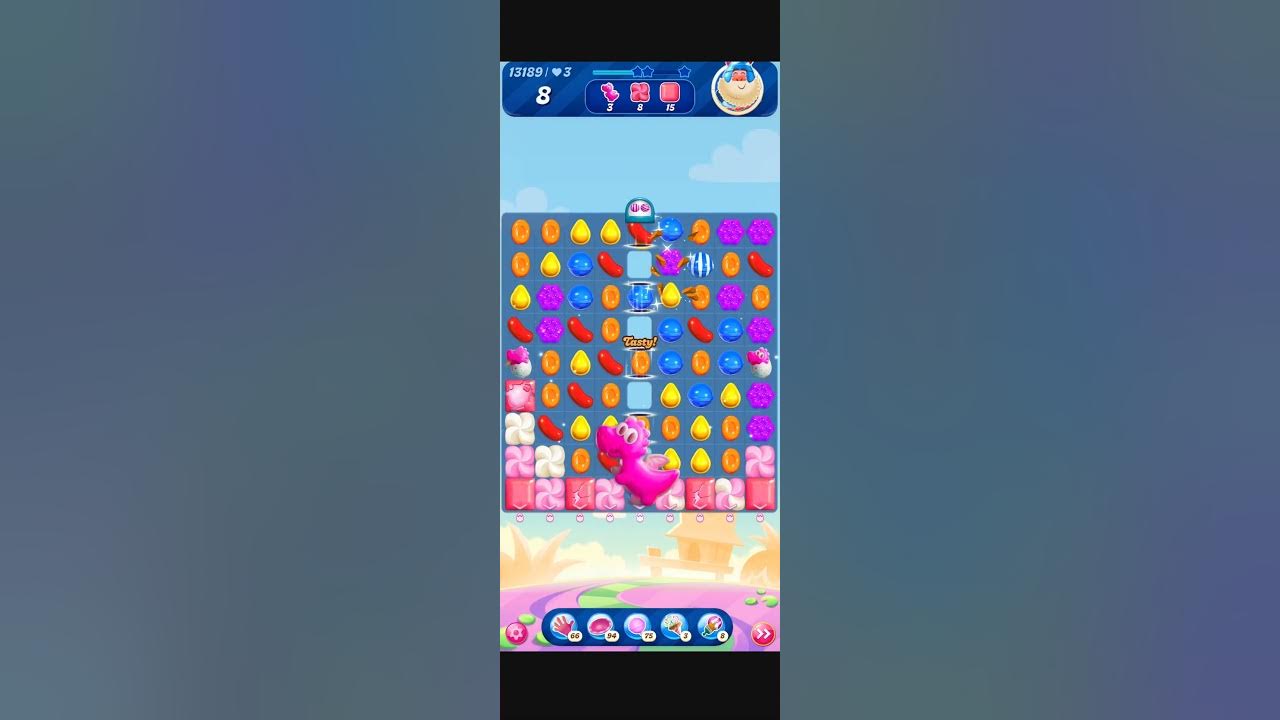 Beating Candy Crush Saga Levels Gameplay: Crushing Level 13189 - YouTube