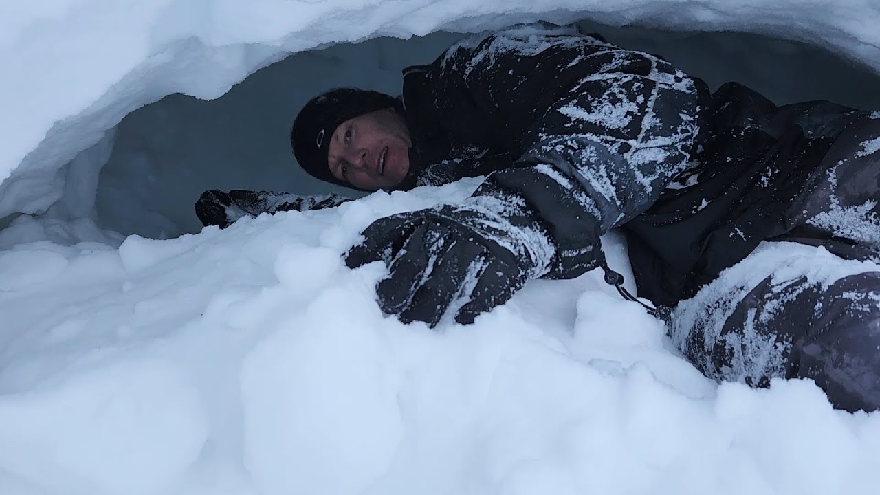 Sleeping In A Cold Snow Shelter - YouTube