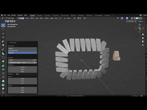 Loop Copier - copying mesh along the edges (blender addon) - YouTube
