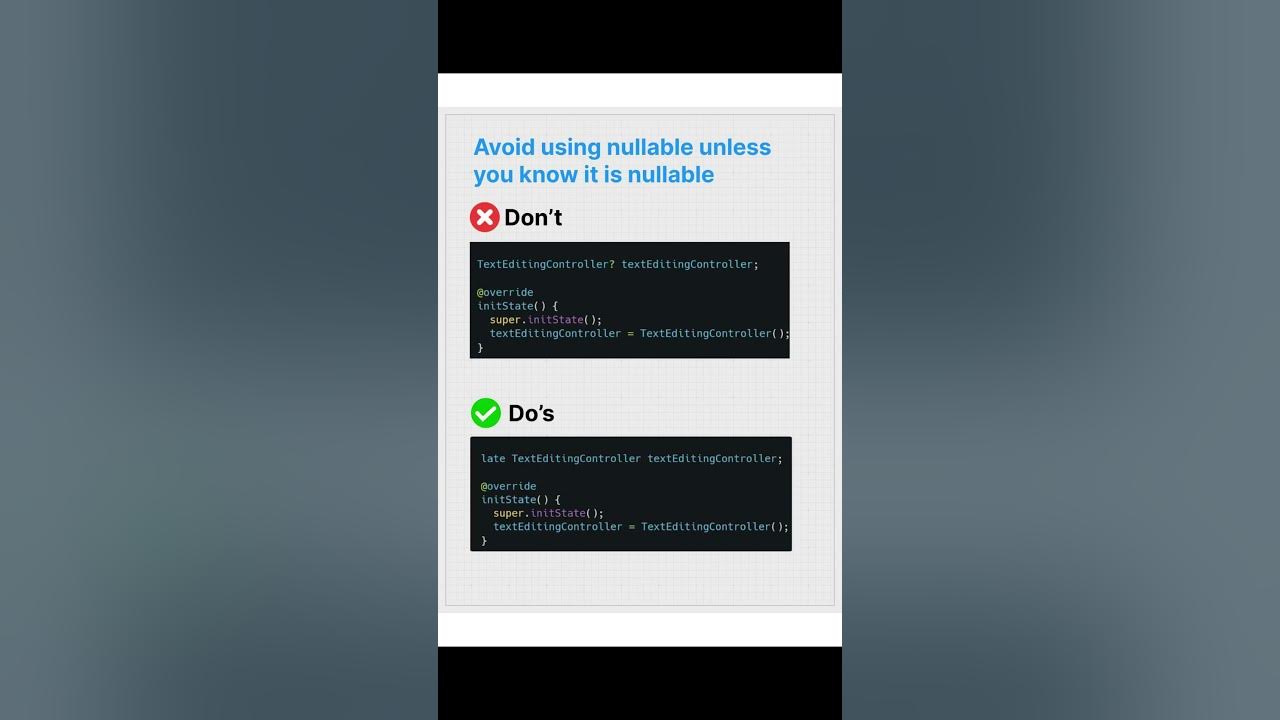 Flutter Best Practice 💯 #flutter #fluttertutorial #dart #devcode #fluttertips #shorts - YouTube