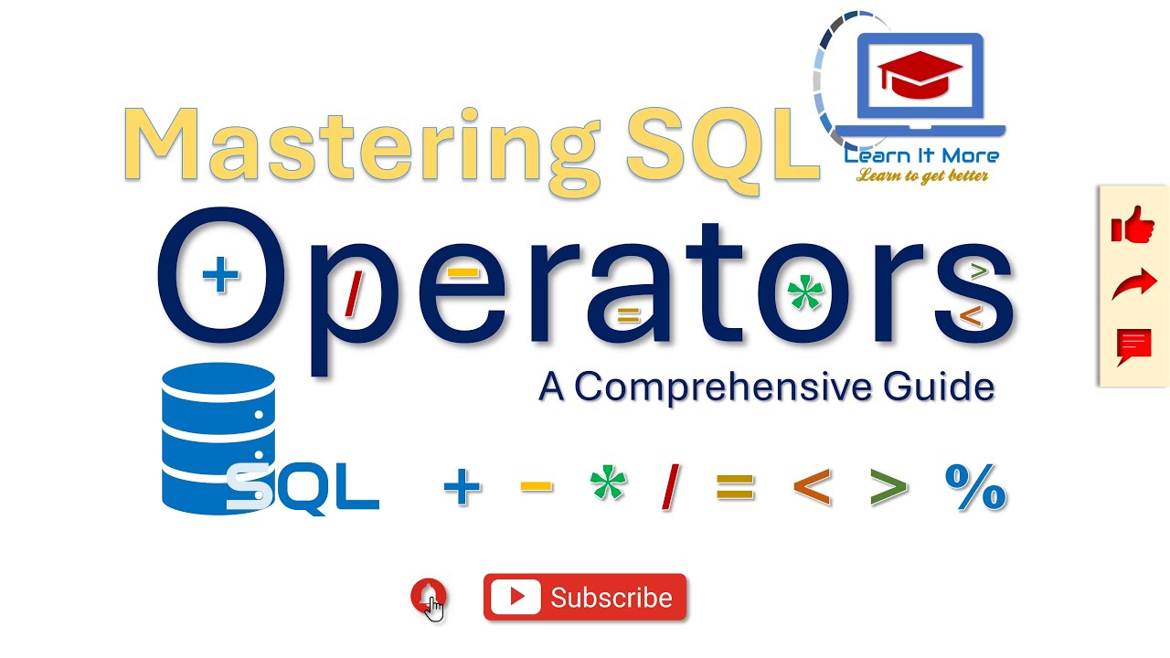 Mastering Sql Operators A Comprehensive Guide Youtube