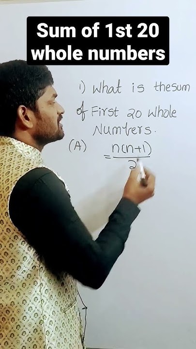 sum of first 20 whole numbers logic by Raju sir for all competitive exams - YouTube