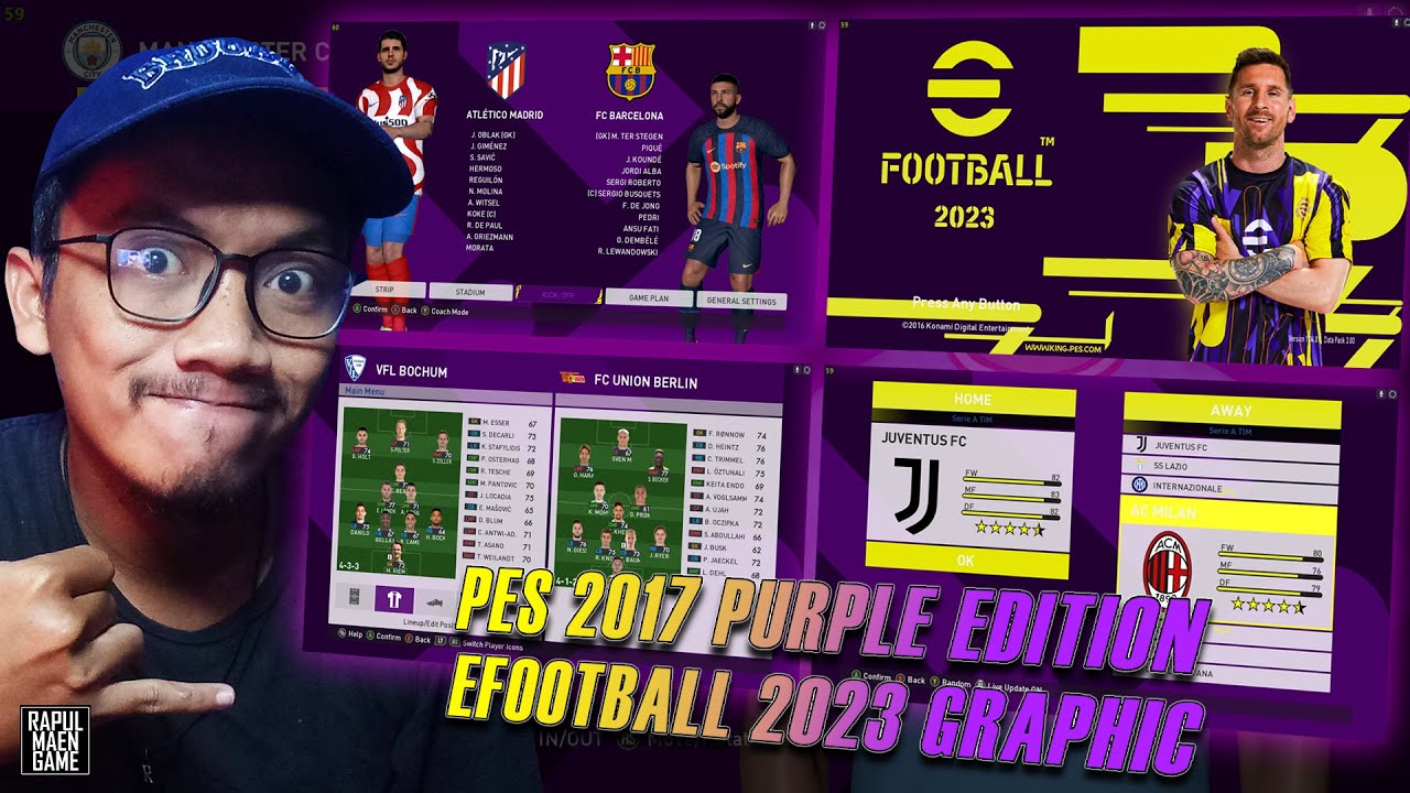 PES 2017 MENU EFOOTBALL 2023 PURPLE EDITION by KING PES - PES 2017 MOD ...