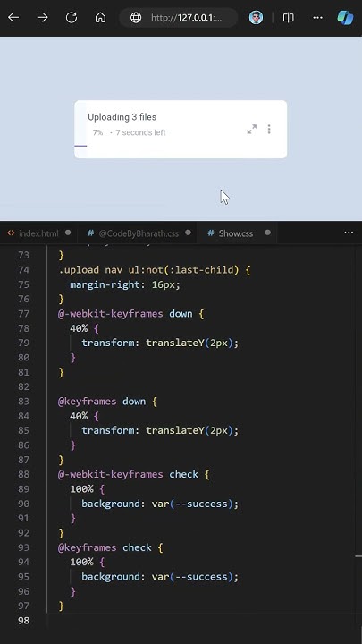 Css Upload Animation #coding #frontend #uidesign #softwaredeveloper #webdevelopment - YouTube
