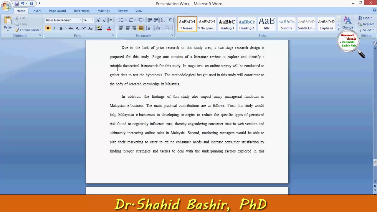 How To Write Significance Of Research By Dr Shahid Bashir PhD YouTube
