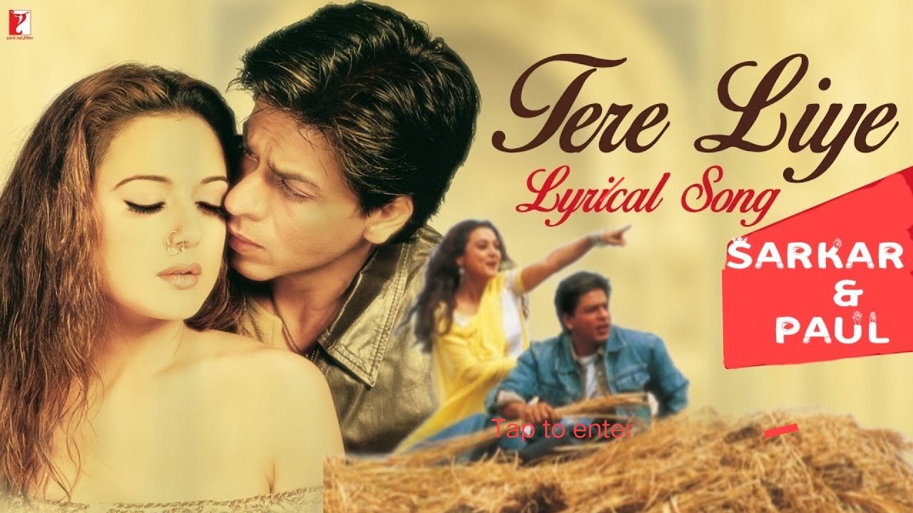 Tere Liye Lyrics Veer Zaara Sharukh Khan And Priti Zinta Sarkar Paul