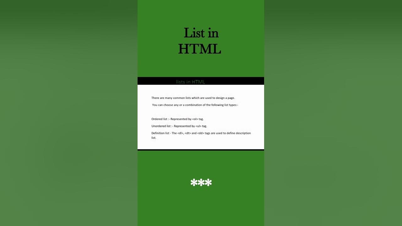 Html List 🤠 Htmlcode Htmlbeginners Htmlcssjavascript Htmltutorial Htmlcode Youtube