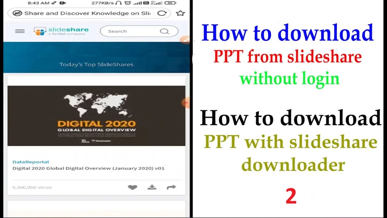 how to download slideshare ppt || how to download slideshare ppt in ...
