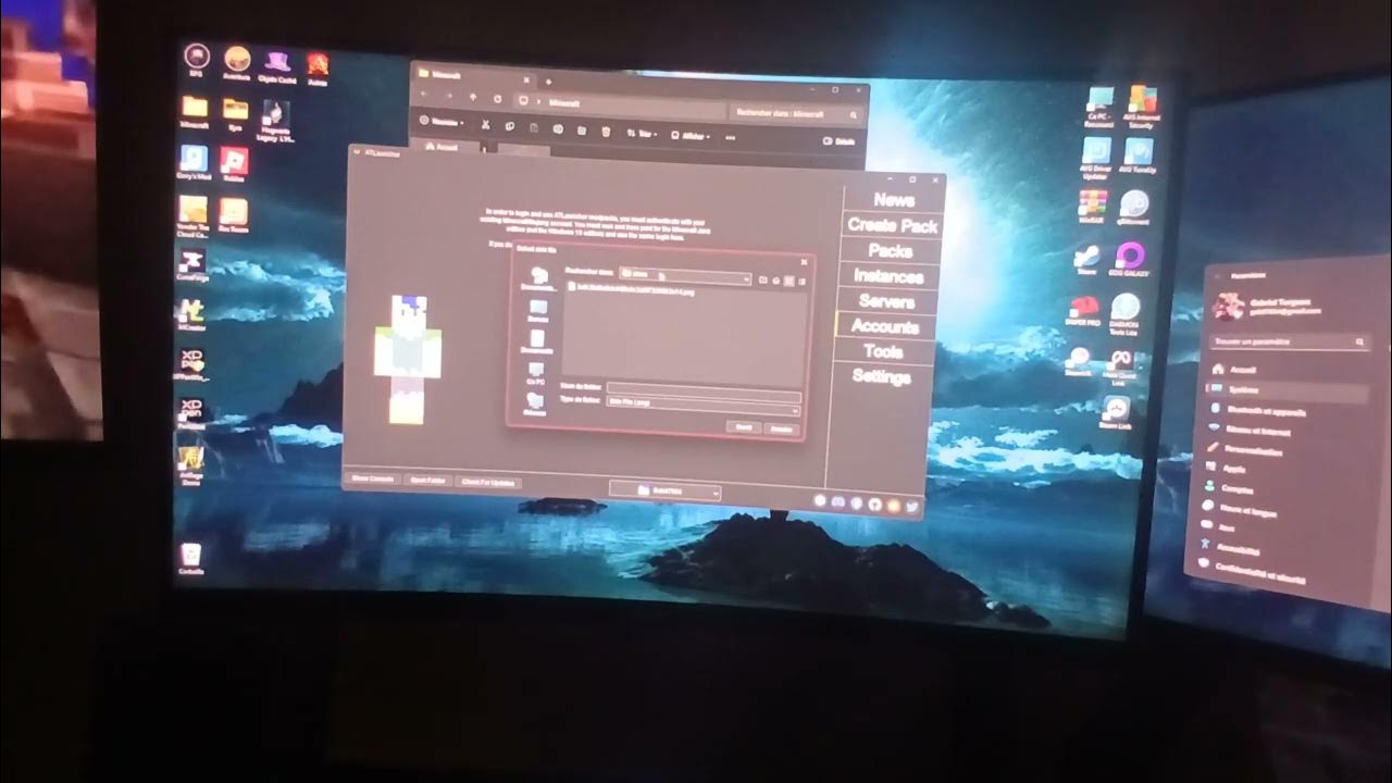 comment avoir un skin minecraft sur ATLauncher - YouTube