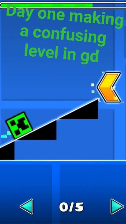 day 1 making level gd#geometrydash #gd - YouTube