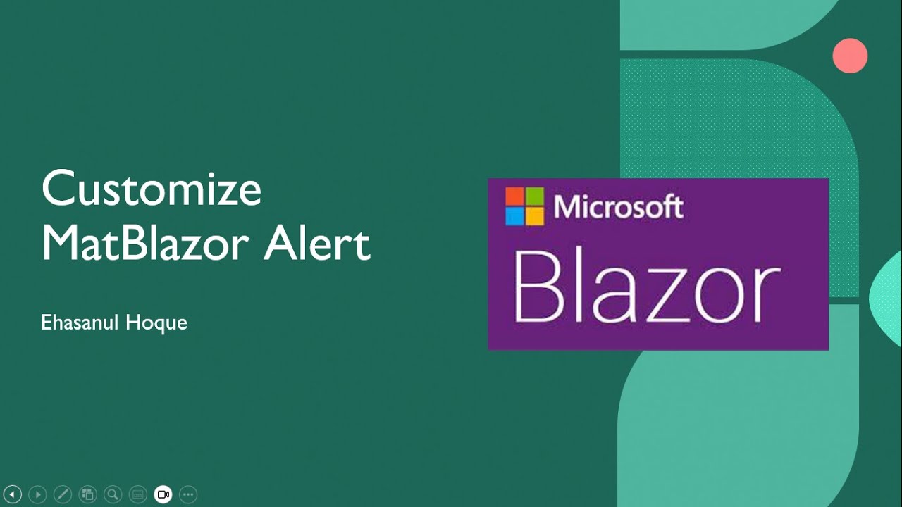 Customize Matblazor Alert Message In Blazor Application Net 80 Blazor Webassembly Youtube