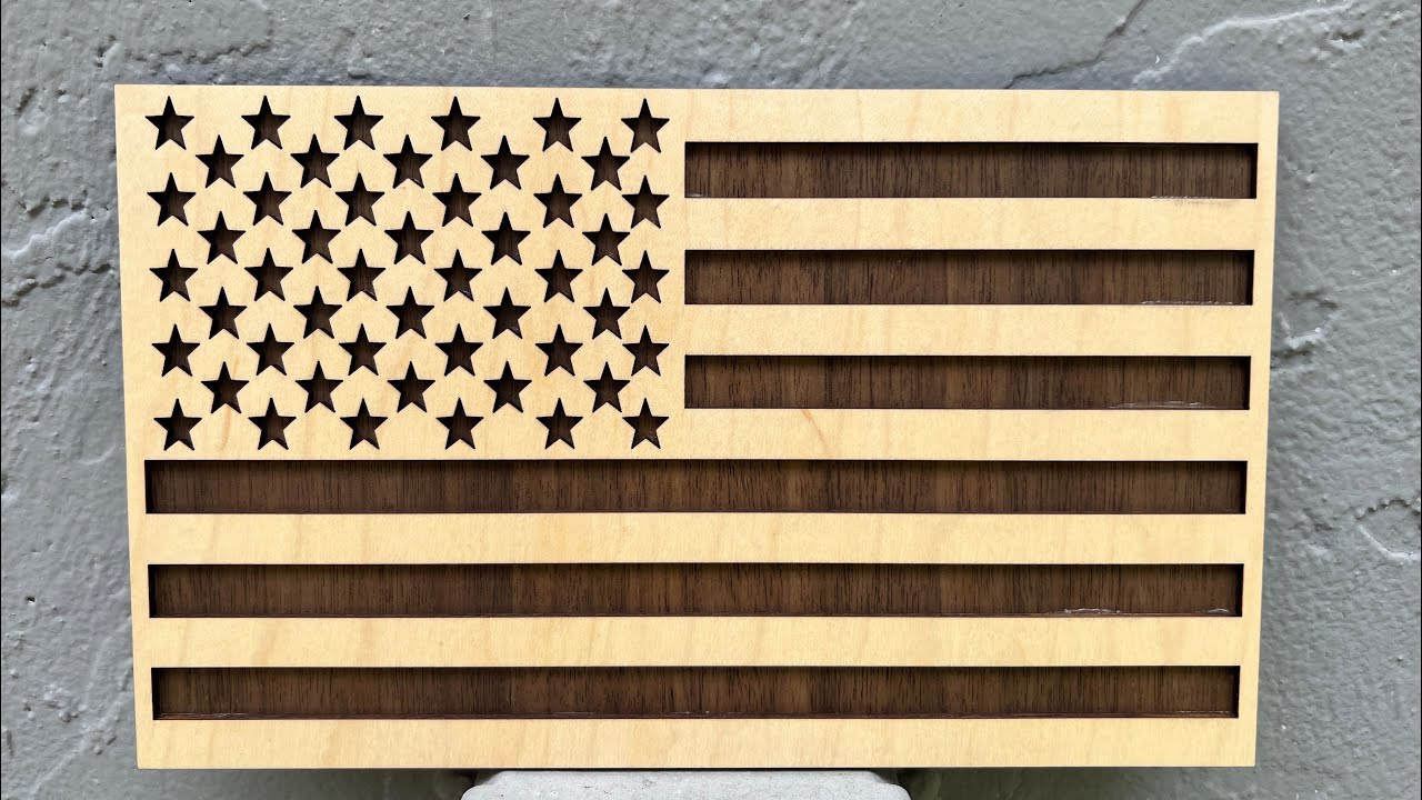 Laser Cut American flag - YouTube