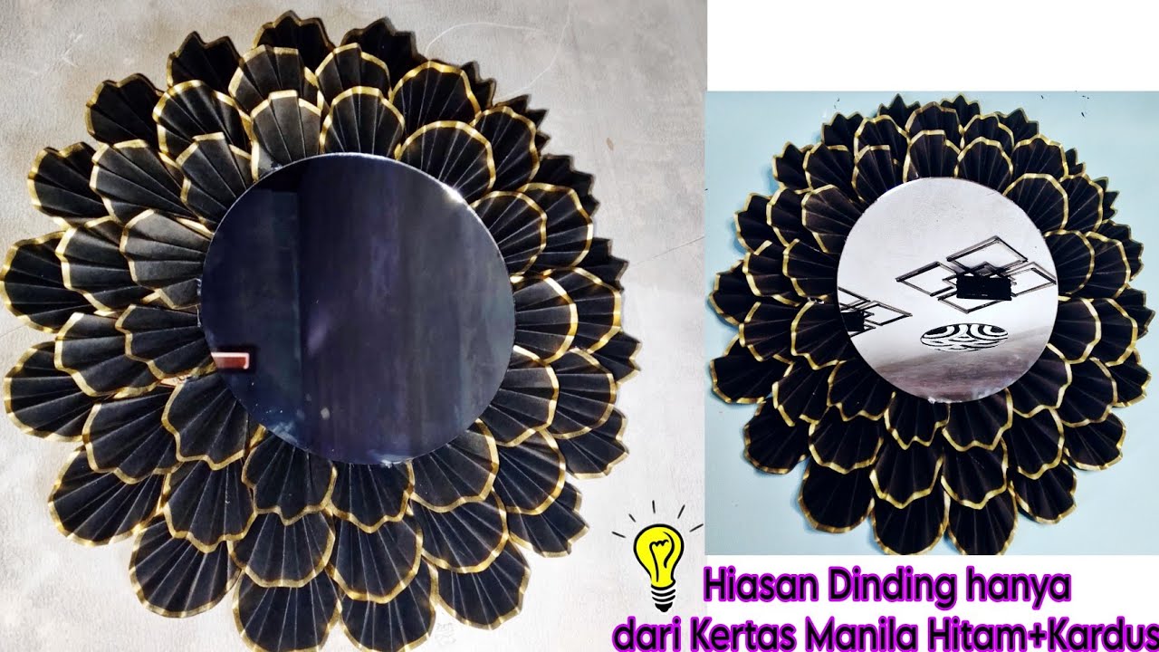 DIY HIASAN CERMIN 😍 // DIY HIASAN DINDING BUNGA CERMIN HANYA DENGAN ...