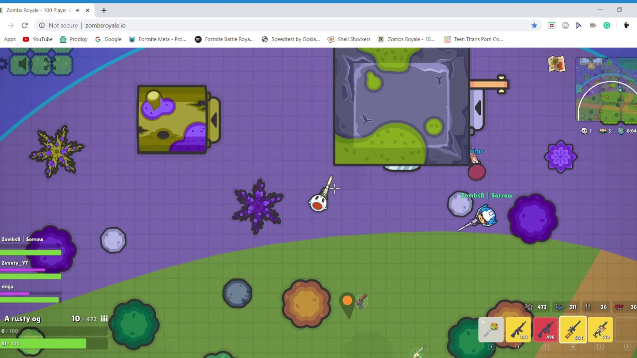 A zombs royale win - YouTube