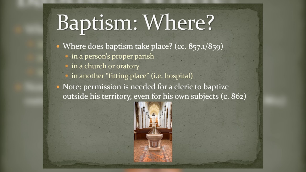 Second edition of the Order of Baptism: Instructional Video - YouTube