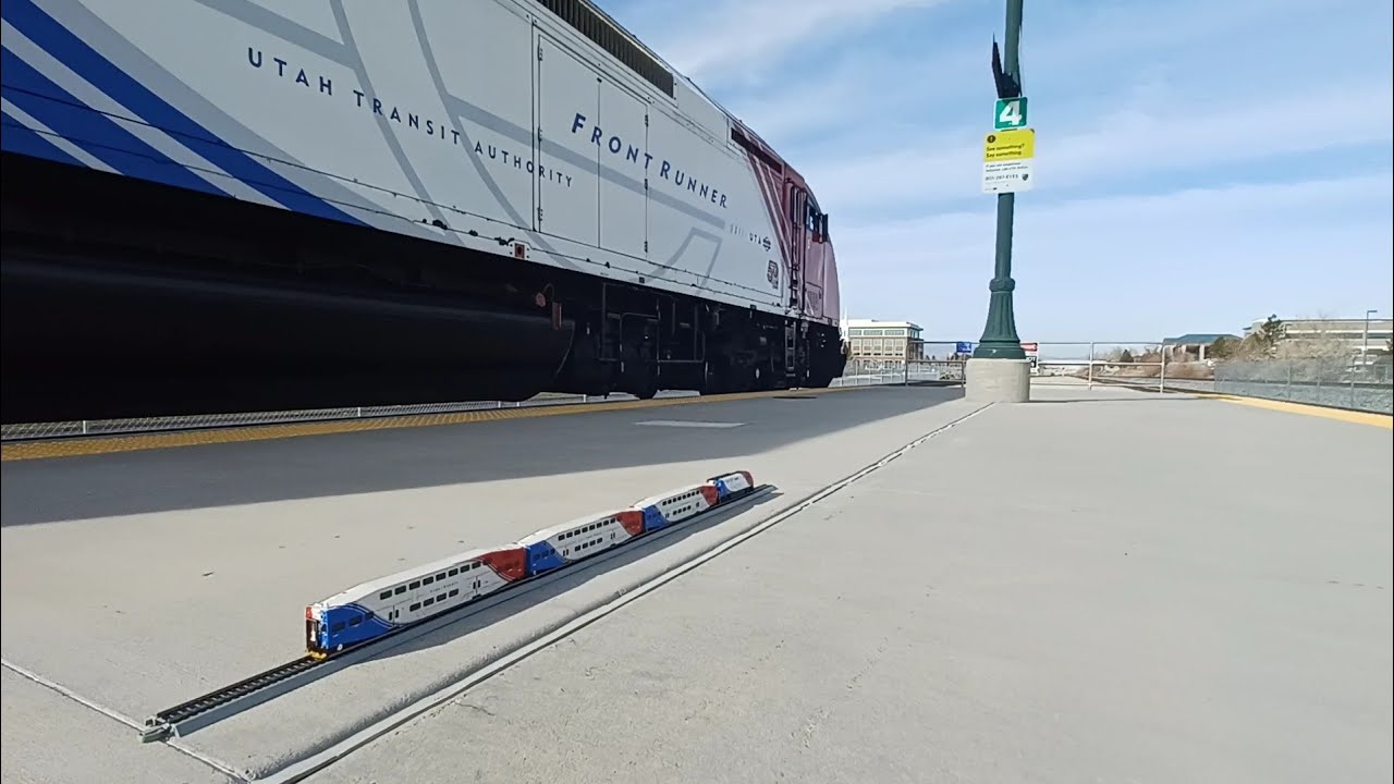 All New HO Scale UTA Frontrunner With the Real UTA Frontrunner and a ...