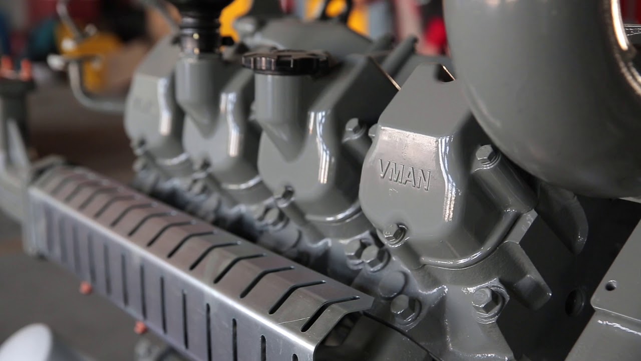 VMAN Brand gas engine for generator - YouTube