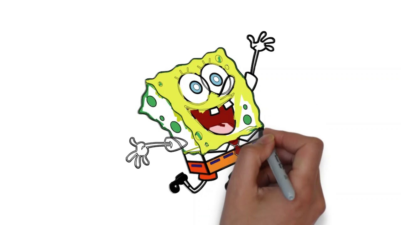 HOW TO DRAW SPONGEBOB - YouTube
