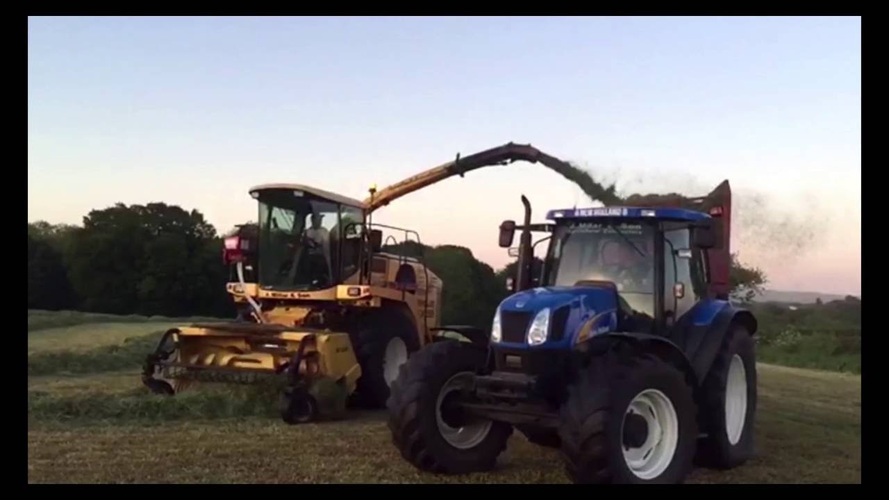 2016 Silage Northern Ireland with New Holland FX58 Harvester - 4K Drone ...