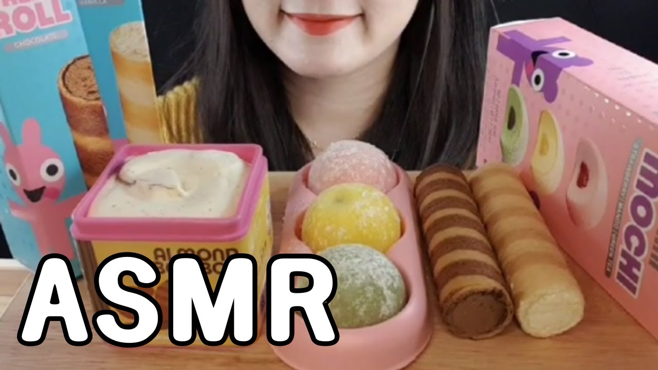 Asmr Chocolate Ice Cream Rice Cake 베라 아이스크림 초콜릿 아이스크림 먹방 Eating