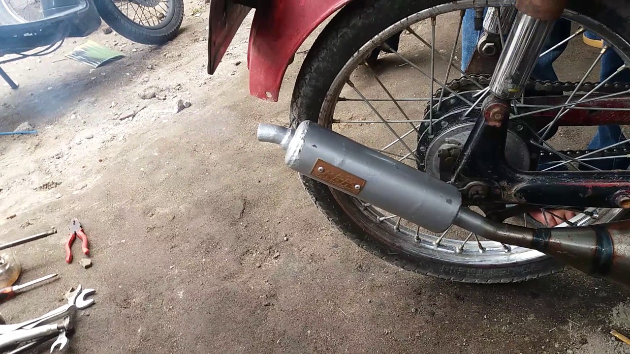 Motor v75 80 standart knalpot kbh performance - YouTube