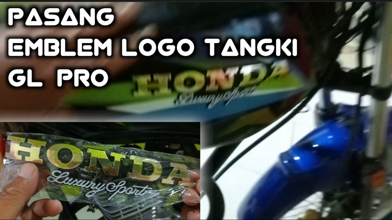 pasang logo/emblem tangki gl pro - YouTube
