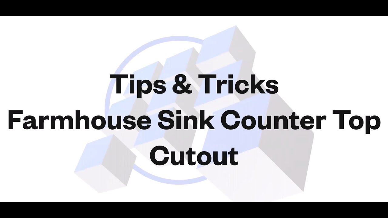 Mozaik - Farm Sink Cutout in Countertop - YouTube